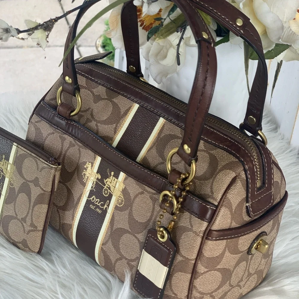 Coach | Bags | Coach Rare Heritage Mini Signature Leather ...